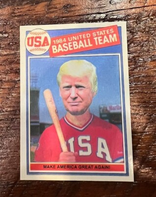 2024 Custom DONALD TRUMP USA President Art Novelty Card MAGA Baseball ...