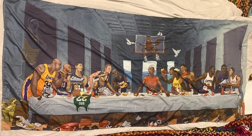 Last Supper Parody Spoof Basketball Jordan Kobe Wilt NBA Nike 70x30 ...