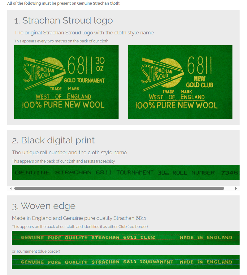 Strachan® 6811 New Club Snooker Table Cloth English Green | eBay