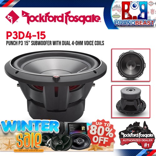 Rockford Fosgate P3D4-15 Punch 15" P3 4-Ohm DVC Subwoofer | eBay