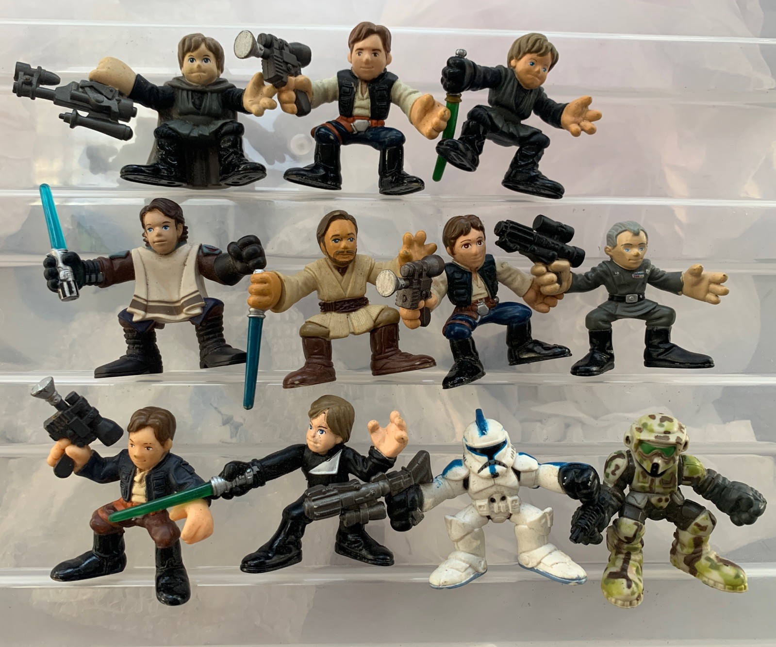 Star Wars Galactic Heroes Hasbro• LFL Mini Action Figures • Lot of 11 ...