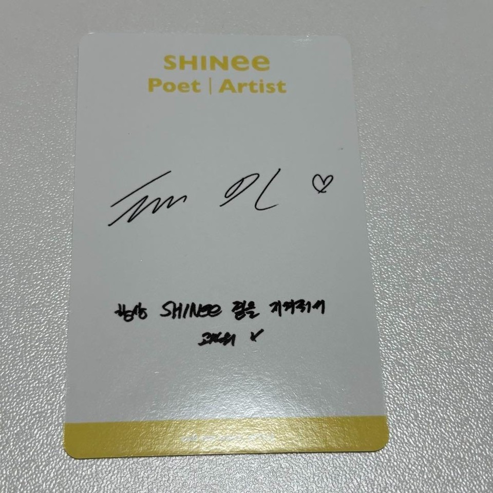 SHINee TAEMIN Poet Artist MAKNAE Ver. Photocard PC Photo card Kpop with ...