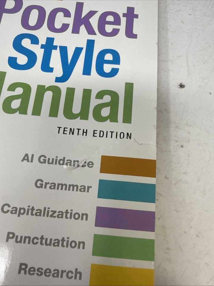 A Pocket Style Manual. Tenth Ed. Diana Hacker [Spiral Bound] Read ...