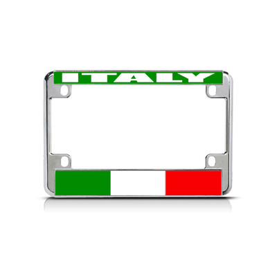 ITALY Flag Metal Motorcycle Bike License Plate Frame Tag Border | eBay