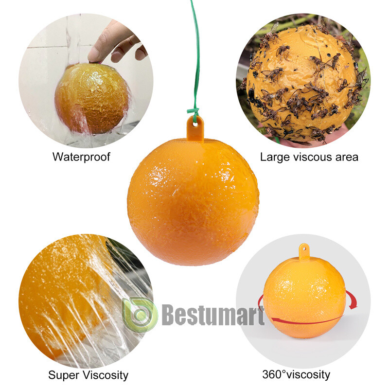 2-20 PCS Sticky Fruit Fly Trap Balls Catcher Insect Killer for Garden ...