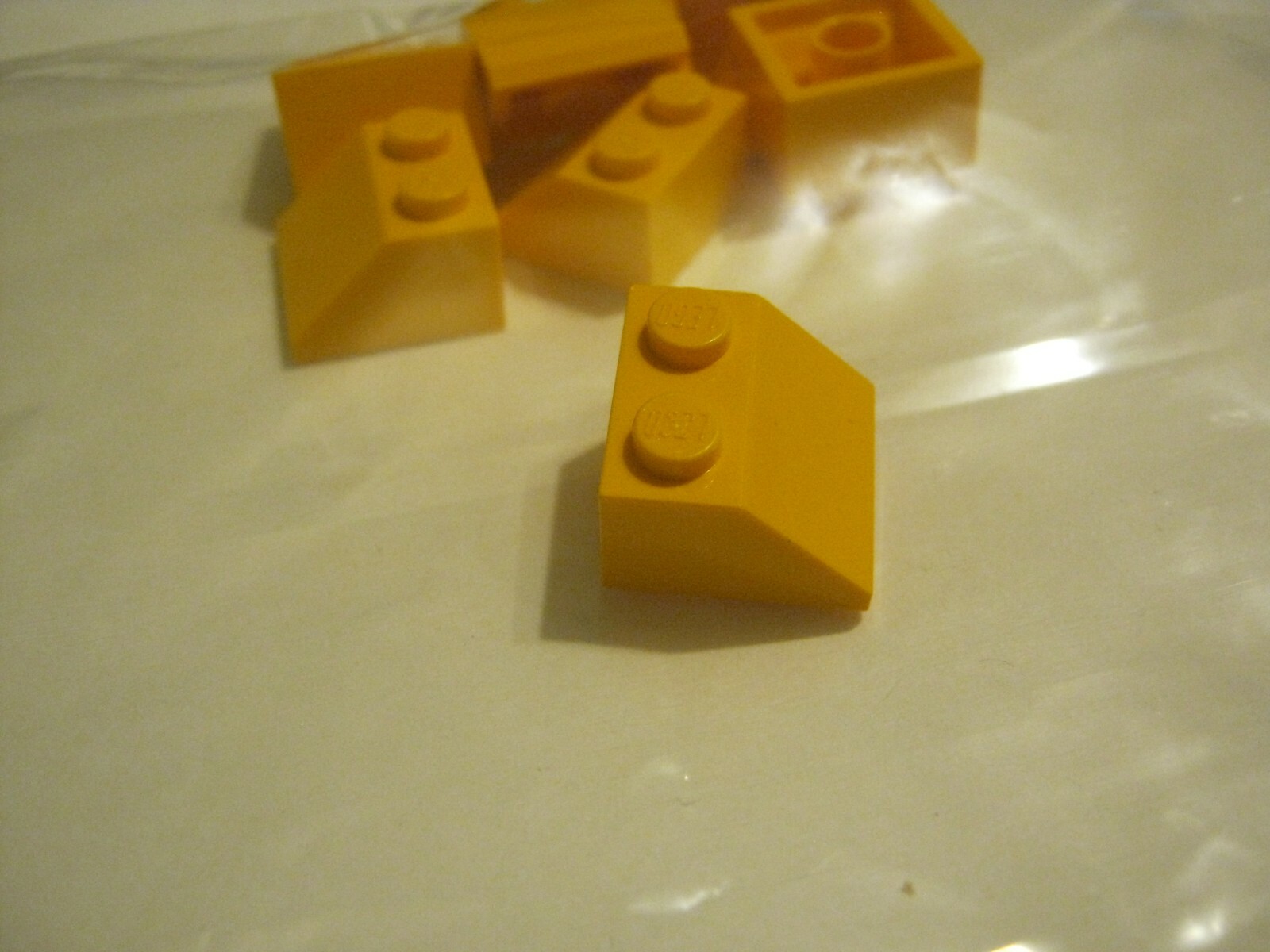 Lego Lot Of 7 Dark Yellow 2x2 Slopped Castle Bricks, 3039 (028-136) | eBay