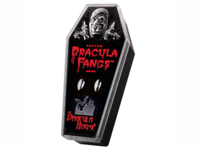 Chrome Plated Dracula Fangs Large Vampire Teeth Realistic Professional ...