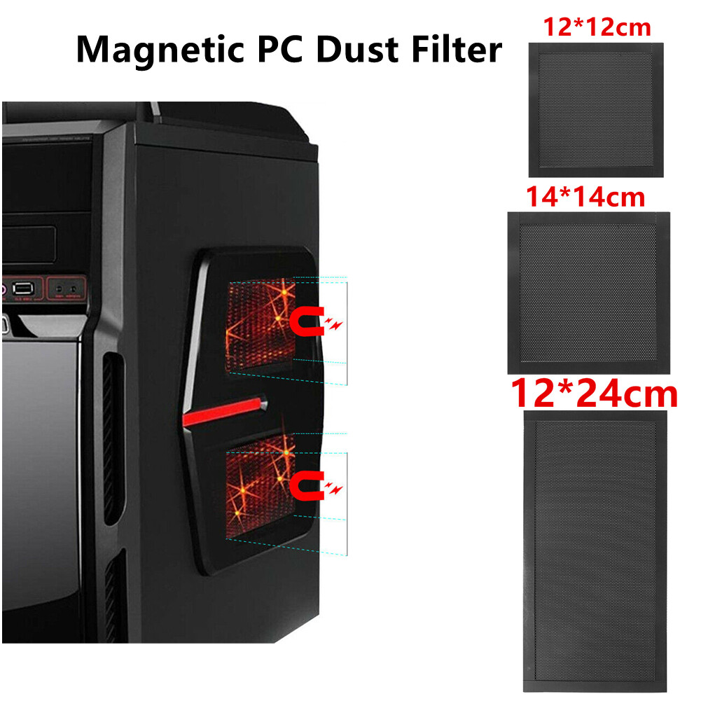 12/14/24cm Computer PC Cooling Fan Magnetic PC Dust Filter Case Mesh ...