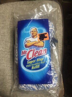 MR CLEAN SUPER MOP WITH SCRUBBER PAD REFILL NEW IN PACK FOR MOP 4145 OR ...