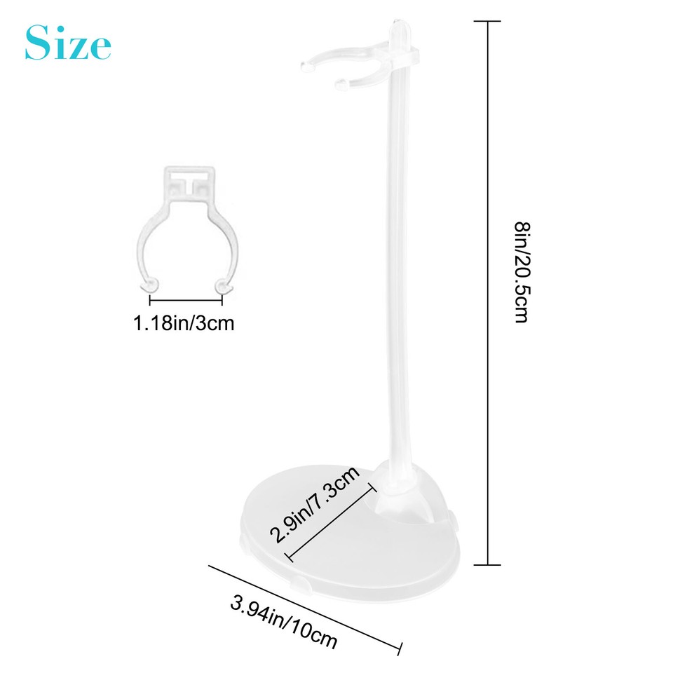 20 Set Doll Stand Display Holder for 11"-13" Doll Transparent Model ...