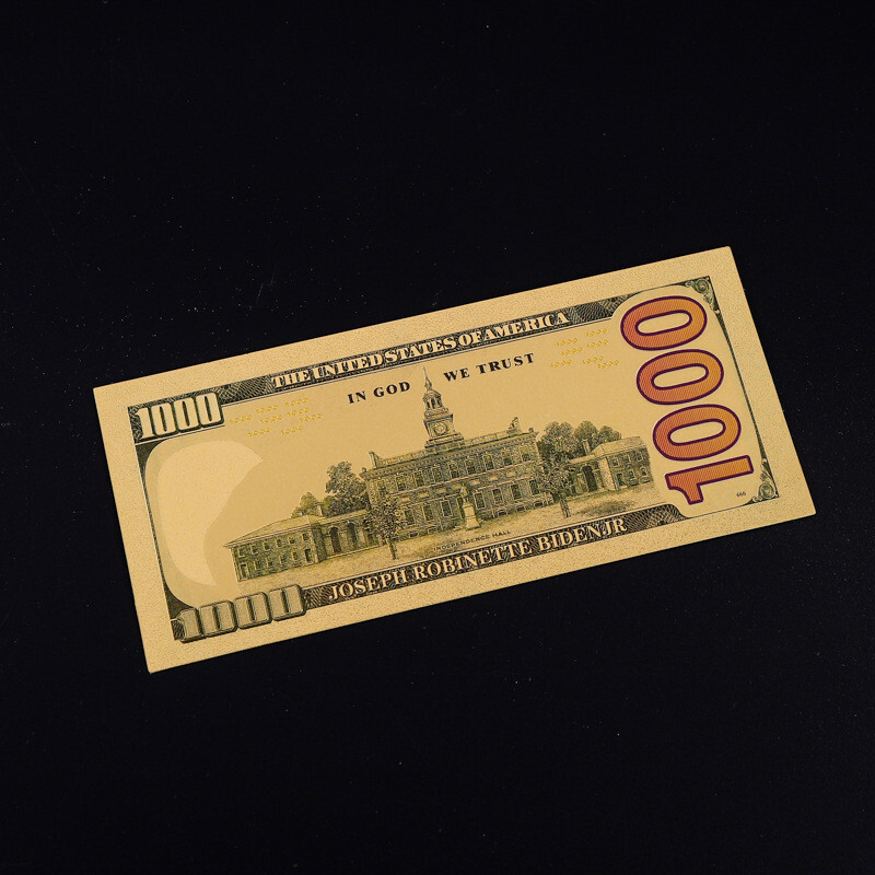 10 Pack 2024 President Joe Biden $1000 Gold Dollar Bills Funny Money ...