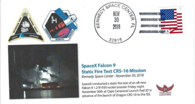 2018 SpaceX Falcon 9 Static Fire Test CRS-16 Dragon Mission Kennedy SC ...