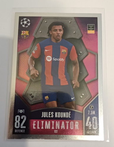 Carte Card Carta ELIMINATOR Jules Koundé FC BARCELONA France Topps 2023 ...