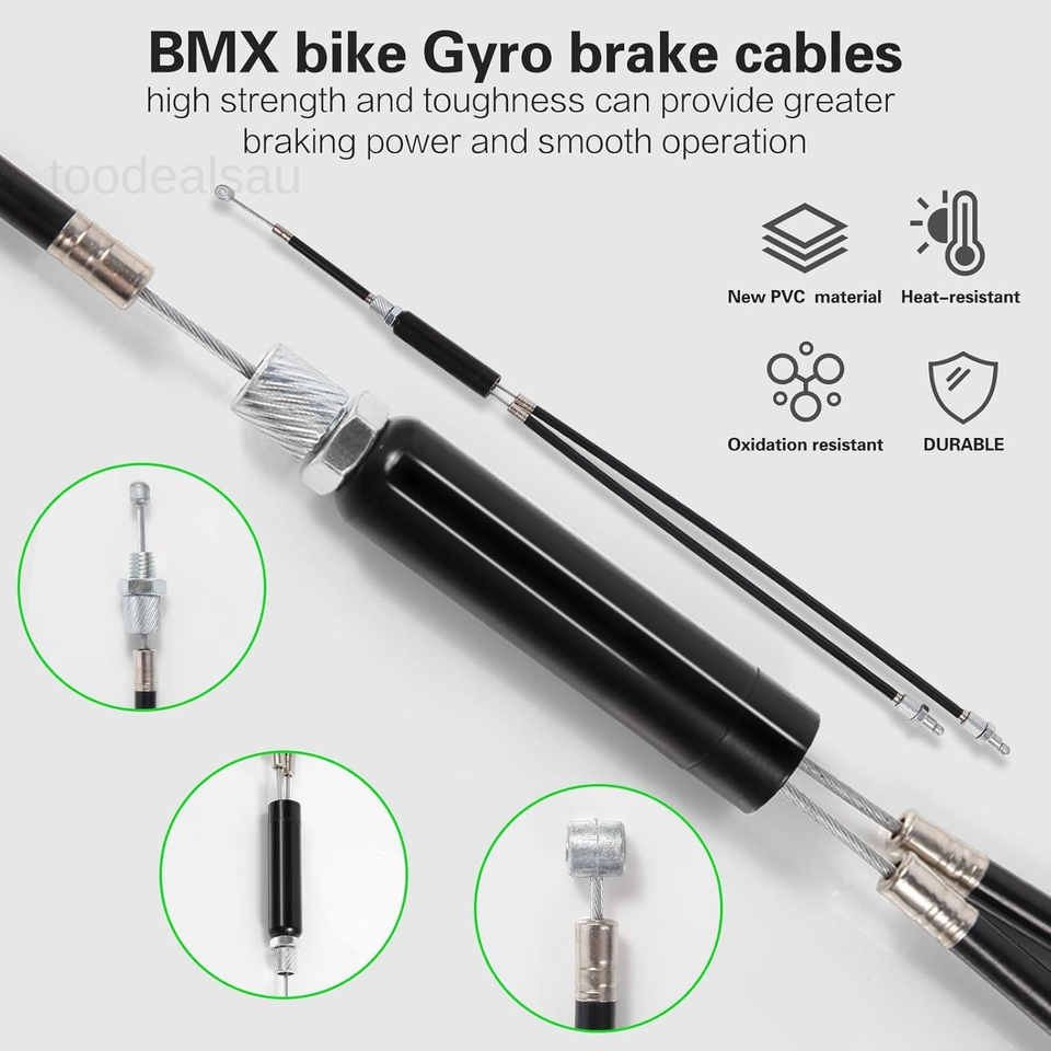 BMX Bike Gyro Brake Cables Front + Rear (Upper As shown in the figure ...