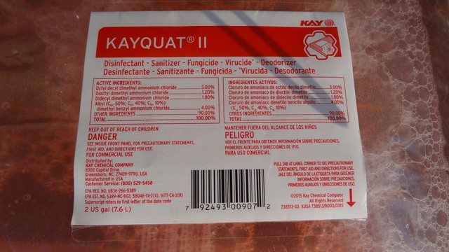 Kay Kayquat II Sanitizer Disinfectant Fungicide Deodorizer 2 Gallon Bag ...