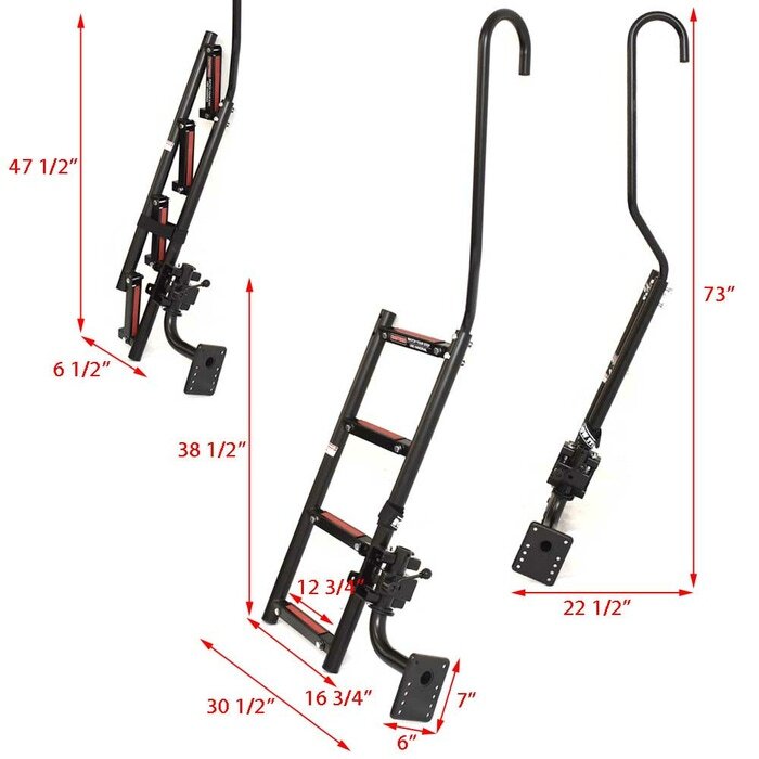 BOW STEP TRAILER 4-STEP BOARDING STBD LADDER BLACK 28803 MARINE BOAT | eBay