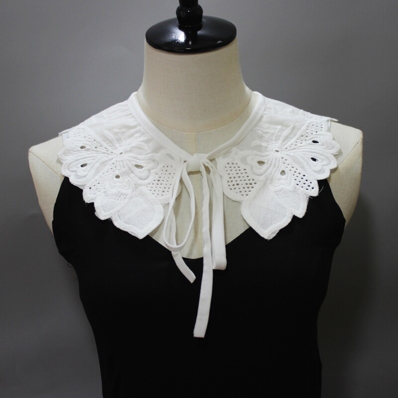 Women Fake Collar for Butterfly Embroidery False Collar Ornamental ...