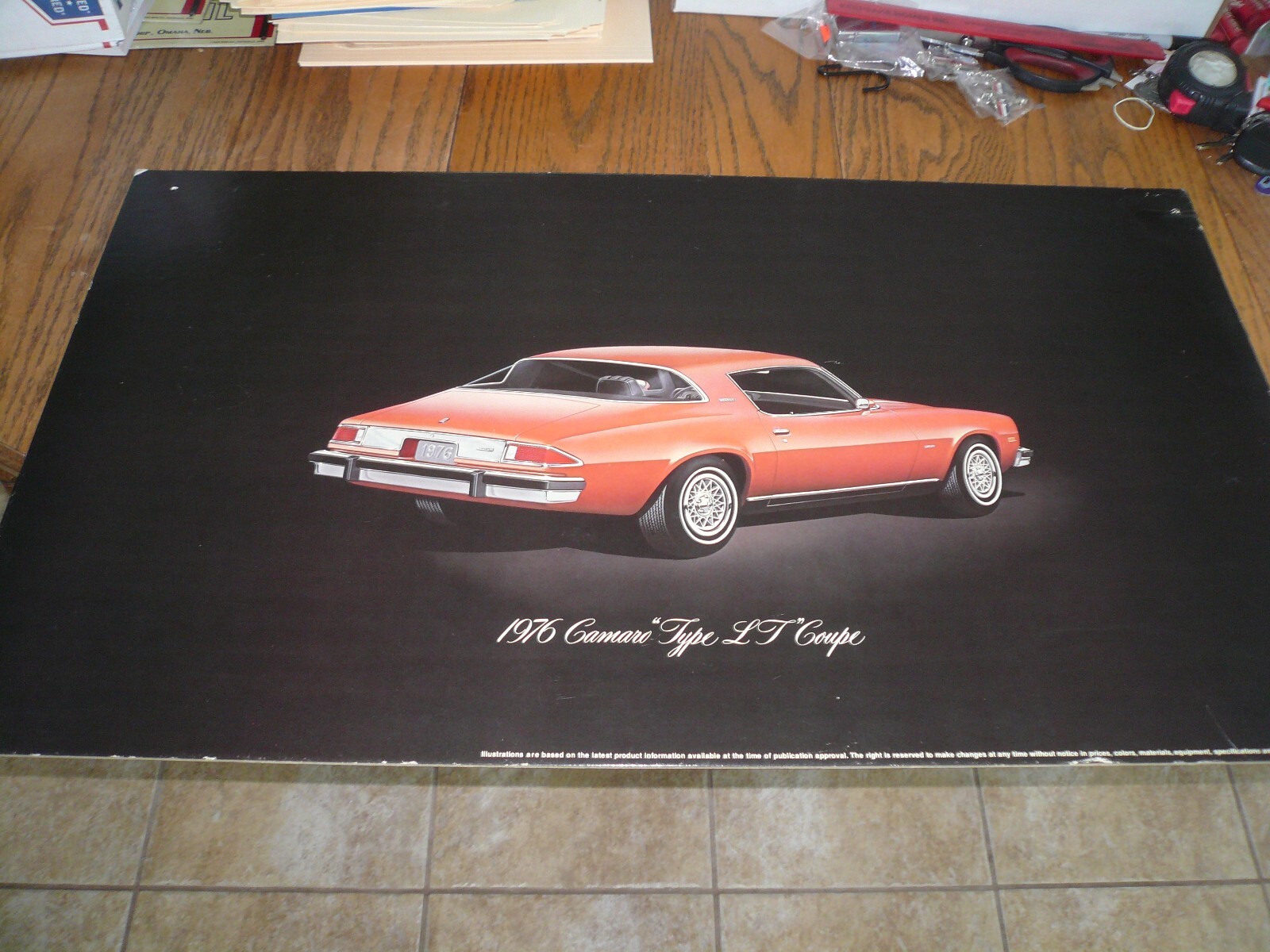 1976 Chevrolet Chevy Dealer Showroom Cardboard Poster - Camaro Type LT ...