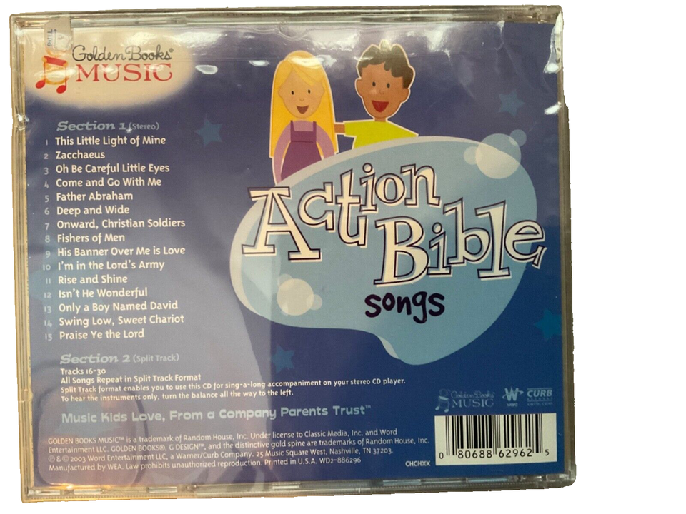 Golden Books: Action Bible Songs by Golden Books Music (CD, Jan-2004 ...
