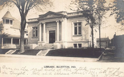 J88/ Bluffton Indiana RPPC Postcard c1905 Library Building 93 | eBay