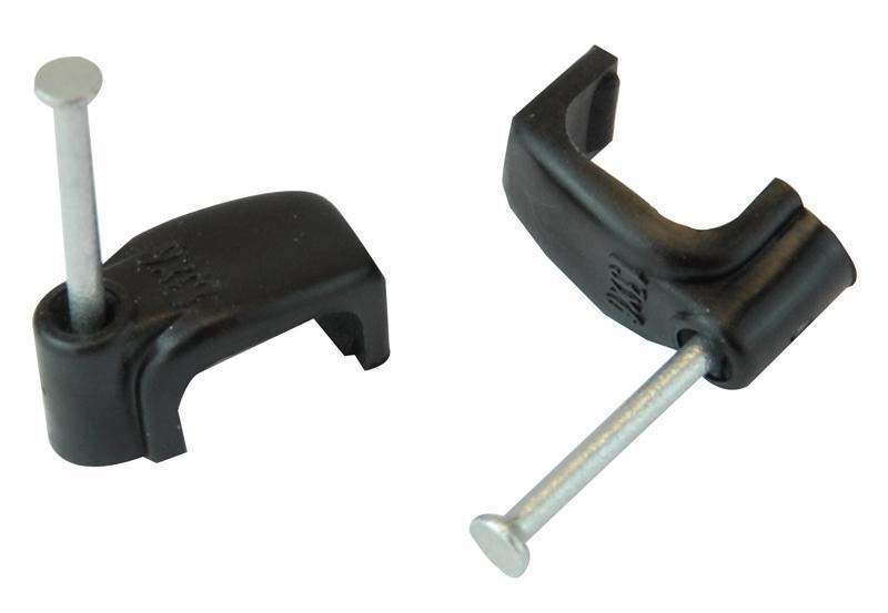 UNIFIX - Flat Twin & Earth Cable Clips 4.0mm Black 100 Pack | eBay