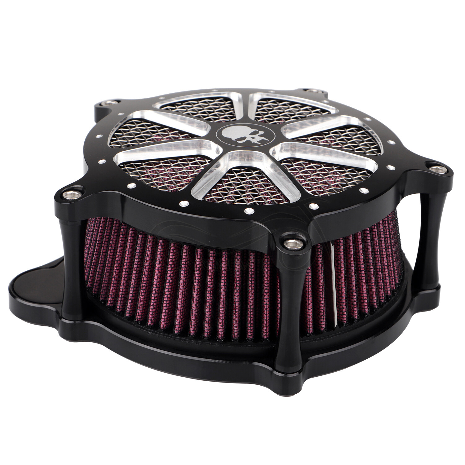 Motorcycle Skull Air Cleaner Red Intake Filter For Harley Dyna Heritage ...
