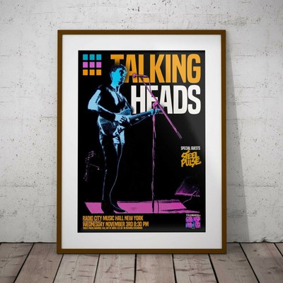 Talking Heads Concert Poster David Byrne - Five Print Three Framed ...