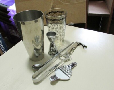 Bar Shaker Set and Accessories Stainless Steel USA | eBay