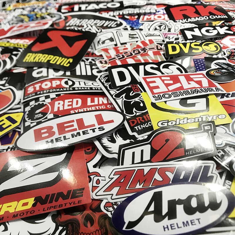 Lot Set of 120 Motorcycle Motocross Decals Stickers Pack Racing ATV UTV ...