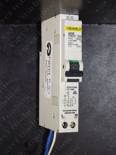 SQUARE D QOE RCBO 32A 100mA QOE132C10 TYPE C C32 - Free Delivery | eBay