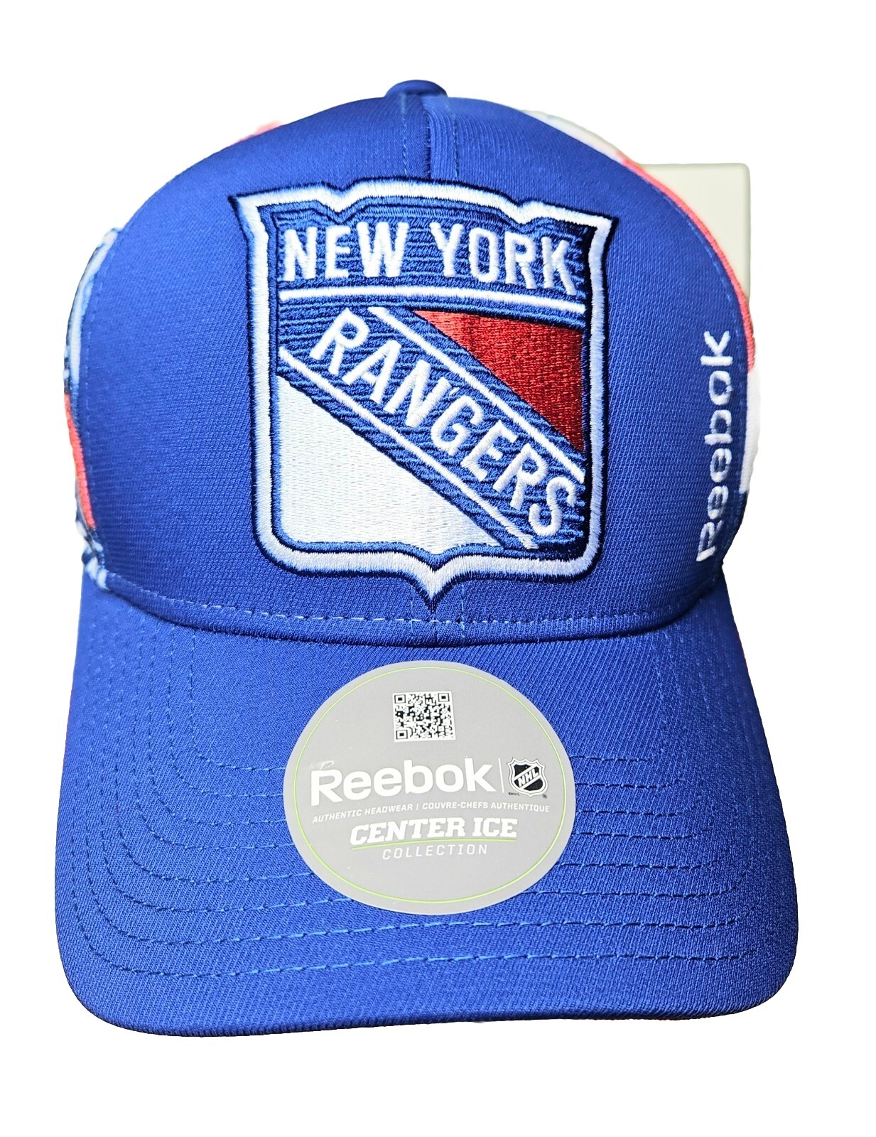 New York Rangers Reebok Center Ice Collection Primary Logo Adjustable ...