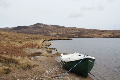 Photo 6x4 Fishing boat - Loch Loyal Loch Loyal Lodge Fishing boat used ...
