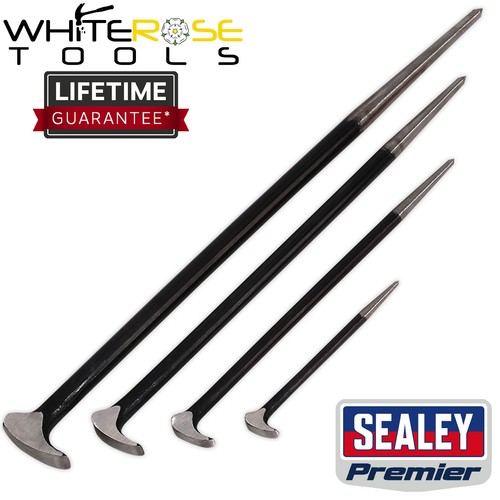 Sealey Heel Bar Set 4pc 150, 300, 410, 510mm Premier Crow Bar Garage ...