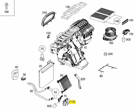 Mercedes-Benz GL X166 Air Conditioner Case Stepper Motor A1669060008 ...