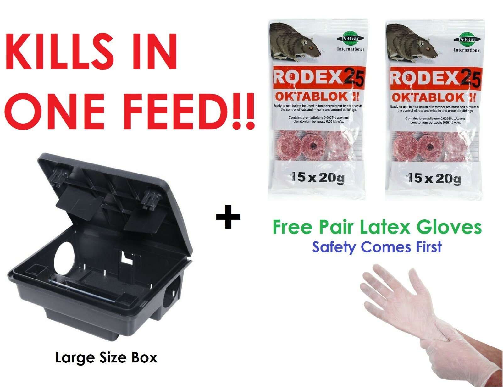 Rat and Mouse Killer Poison Strong Pasta Blocks Bait Poisen Sachet Mice ...