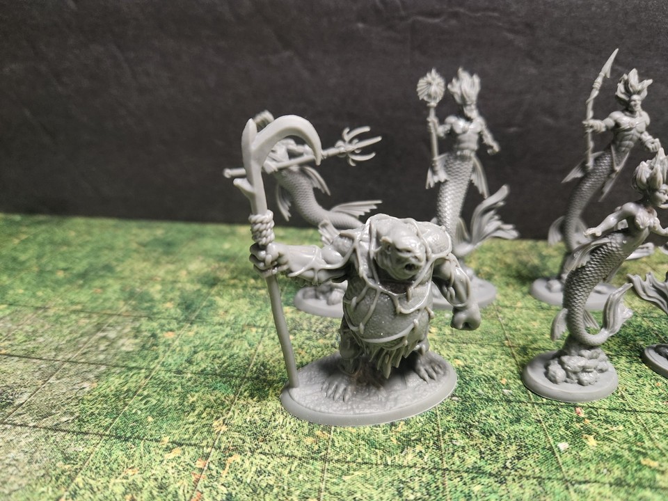 Reaper Bones Black Kickstarter 5 Miniature Lot Mermen Dungeons and ...