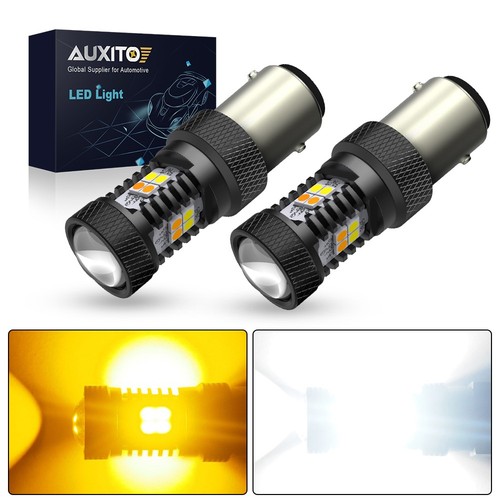 1157 Switchback LED Front Turn Signal Parking DRL Light Bulbs Dual ...