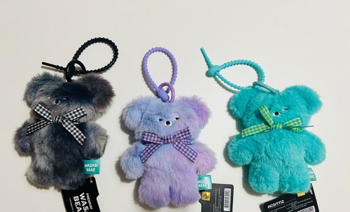 Premium Wasabi Bear Plush Keychain full set(3 colors)/Keyrings/Korean ...