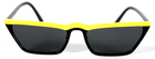PRADA Spring 2019 Black & Lemon-Yellow Frame Skinny Cat Eye CATWALK ...