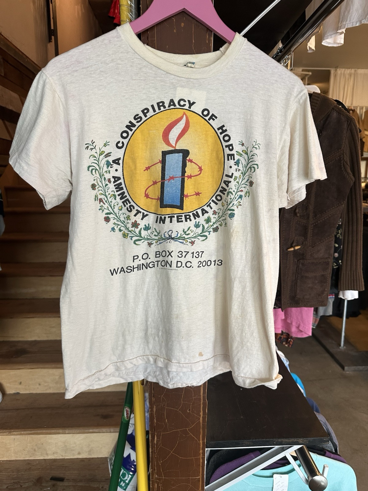 1986 Amnesty International A Conspiracy Of Hope Shirt - Gem