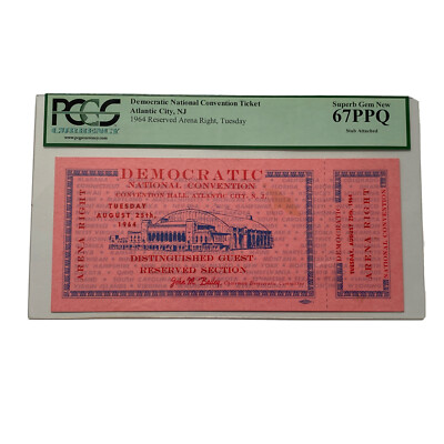 1964 Democratic National Convention VIP Guest Ticket Lyndon Johnson ...