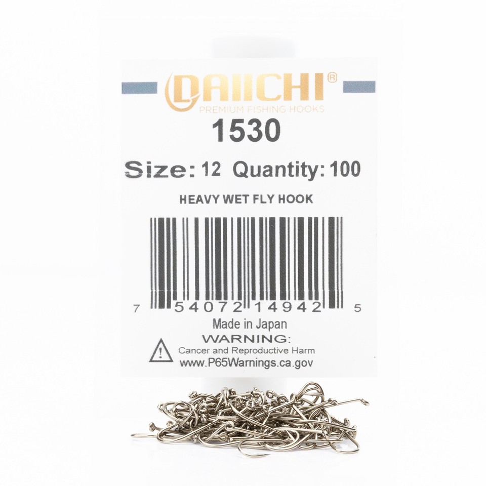 Daiichi 1530 Heavy Nymph Hook - Quantity 100 - All Sizes - FREE ...