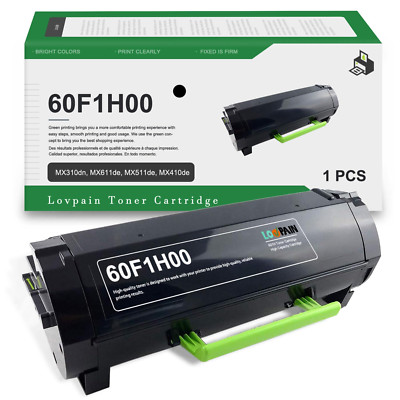 60F1H00 Toner Cartridge Compatible Replacement for Lexmark 601H Black ...