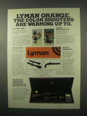 1981 Lyman Reloading Tools Ad - Shooters Warming Up | eBay