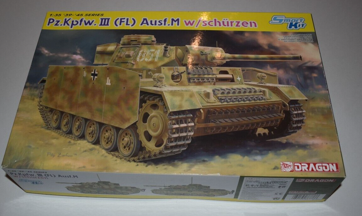 DRAGON 6776 1/35 Pz.Kpfw.III (FL) Ausf.M W/ SCHURZEN Tank MODEL KIT | eBay