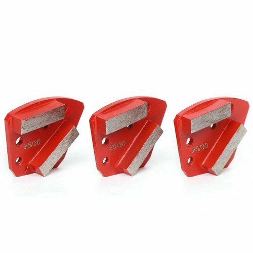 Newly 3PCS Trapezoid Diamond Floor Grinding Pad Disc #30 Grit Metal ...