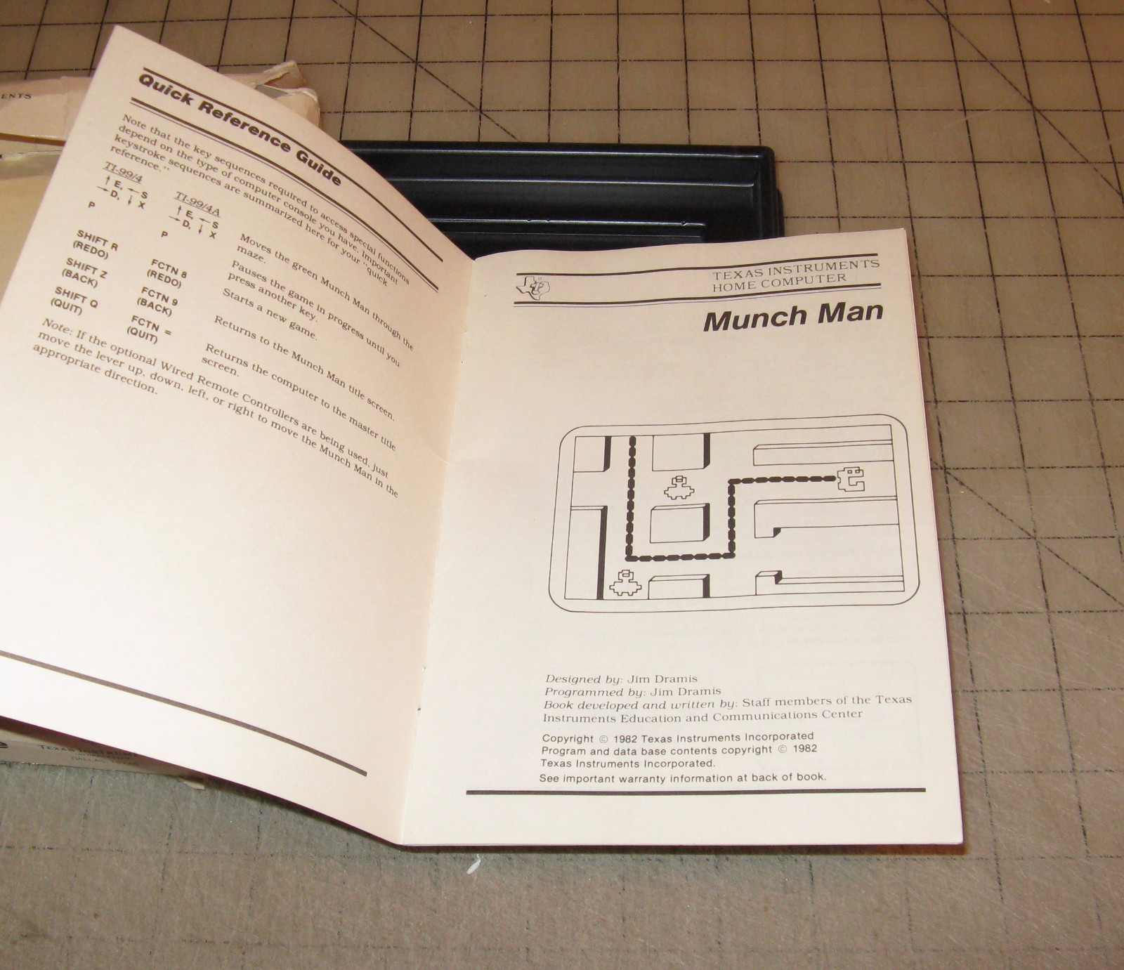 1981 MUNCHMAN Solid State Cartridge Texas Instruments Computer Game ...