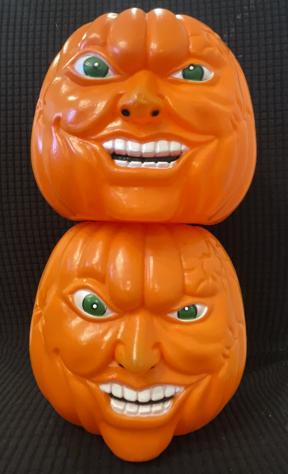 Vintage BOLS Pumpkin Smash Plastic Angry Container Lot Of 2 Jack-o ...