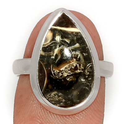 Natural Turtella Jasper - USA 925 Sterling Silver Ring Jewelry s.8 ...