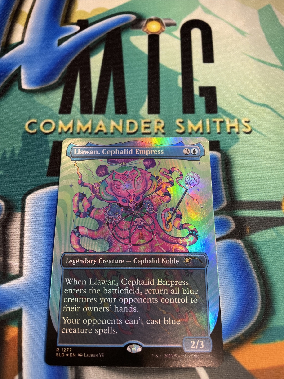 1x Llawan, Cephalid Empress BORDERLESS FOIL (1277) Secret Lair MTG NM ...